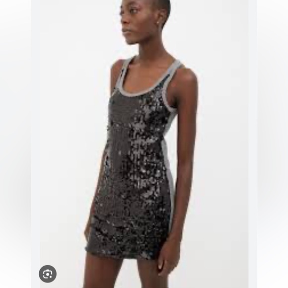 Dolce & Gabbana | Dresses | Dolce Gabbana Black Sequin Greytank Dress ...